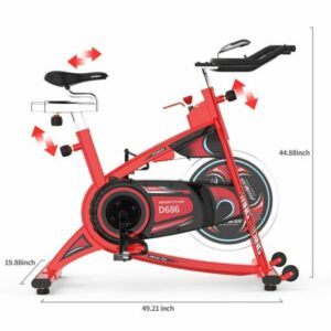 pooboo D686 Indoor Cycling Bike | Uses Friction-Based Resistance
