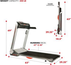 Sunny SF-T7718 Folding Treadmill | Superior Folding Capabilities